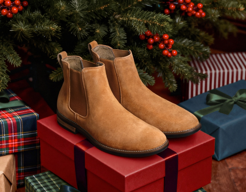 Men's Laceless Dress Shoes-BRUNO MARC