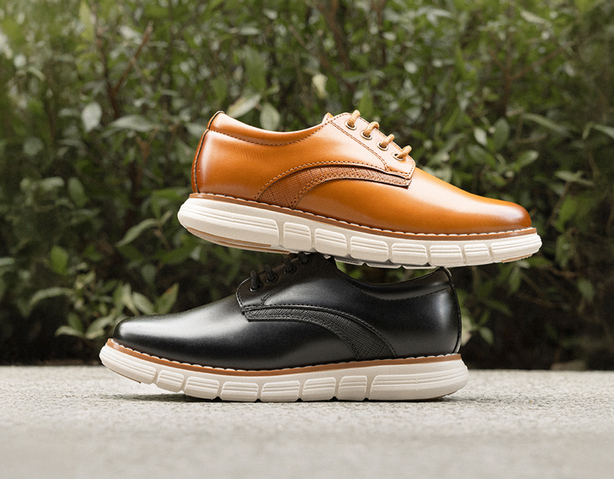 Men's Laceless Dress Shoes-BRUNO MARC