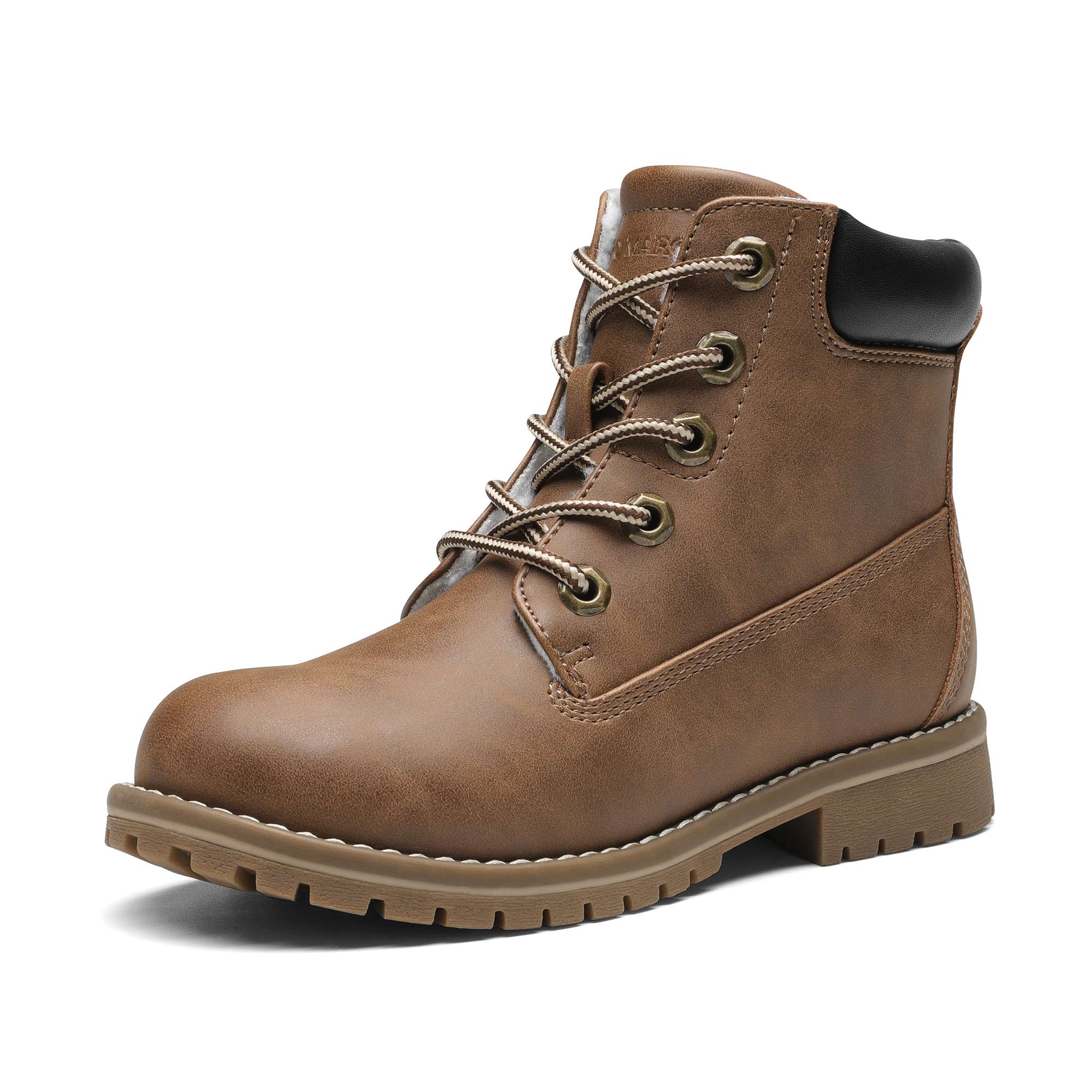 BROWN Boys' Winter Boots | Kids Combat Boots-Bruno Marc