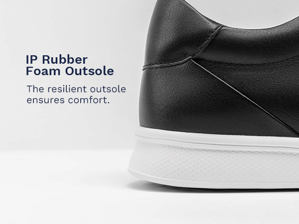 BLACK Men's Lace-Up Classic Work Sneakers-Bruno Marc