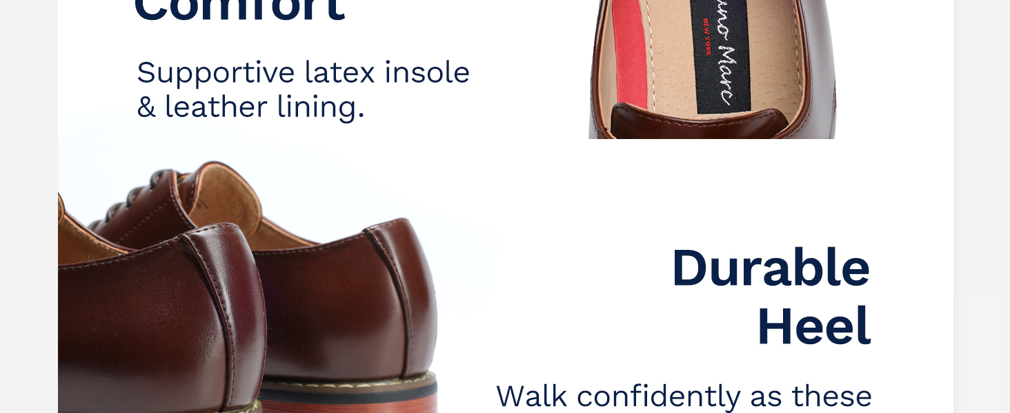 ALL BLACK Men's Cap-Toe Dress Shoes-Bruno Marc