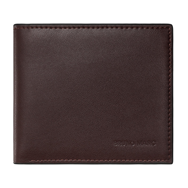 BROWN Bifold Leather Wallet | Men's Slim Wallet-Bruno Marc
